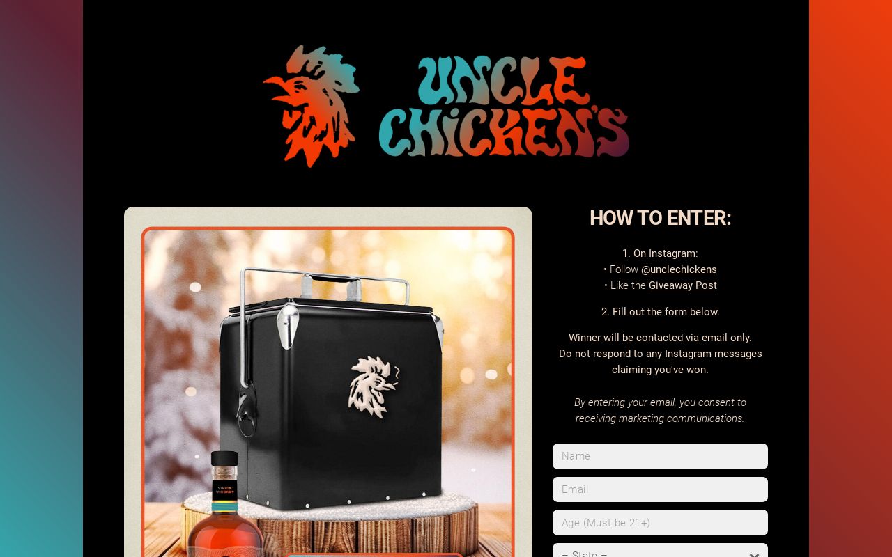 Uncle Chicken's Giveaway